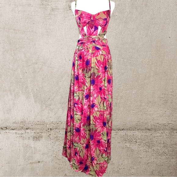 Fashion Nova | Dresses | Fashion Nova Fruitful Mesh Maxi Dress Fuchsia ...